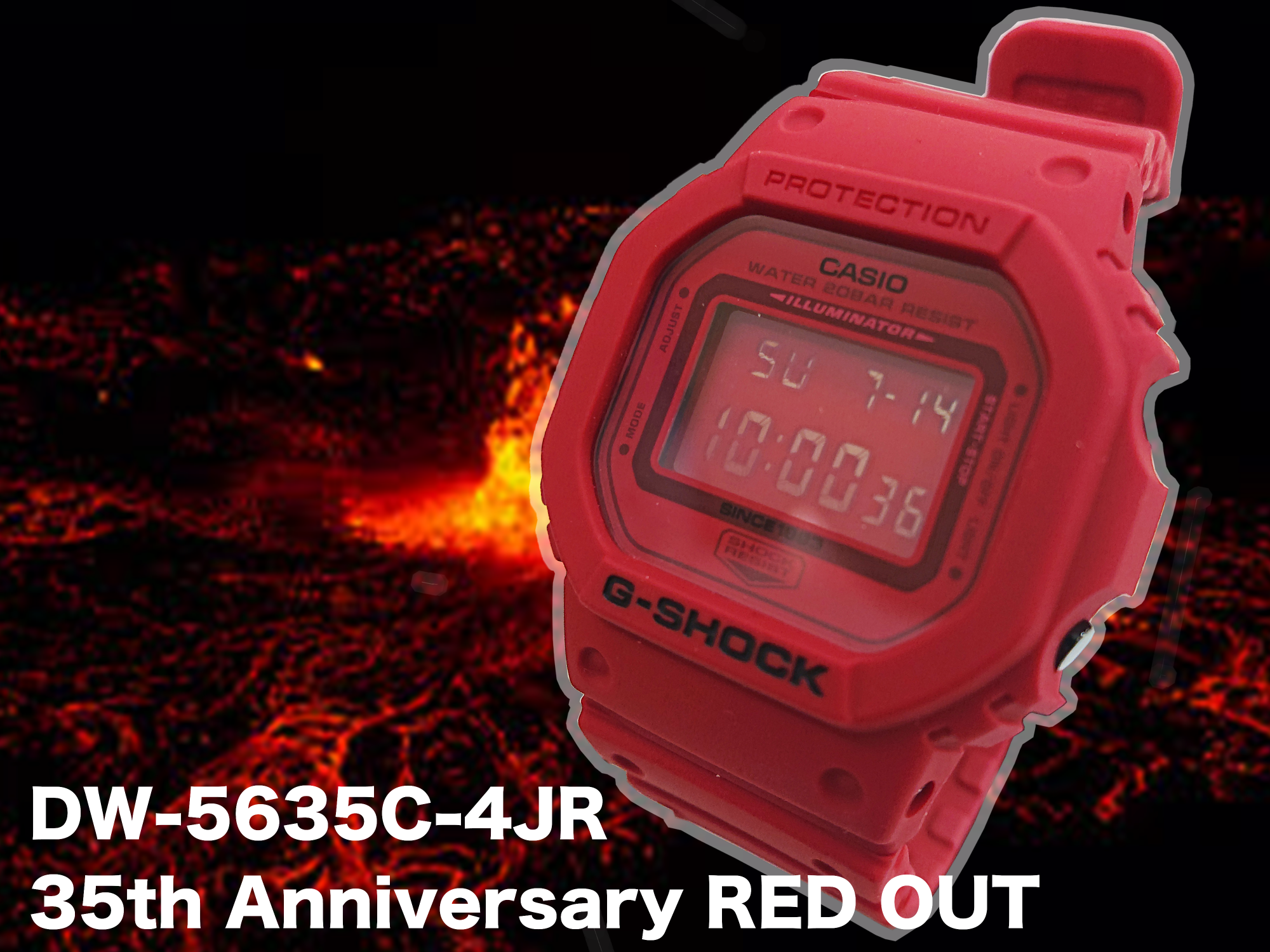 【G-SHOCK買取実績】DW-5635C-4JR 35TH RED OUT 買取ました！ | G-SHOCK買い取り専門店 G-BRIDGES
